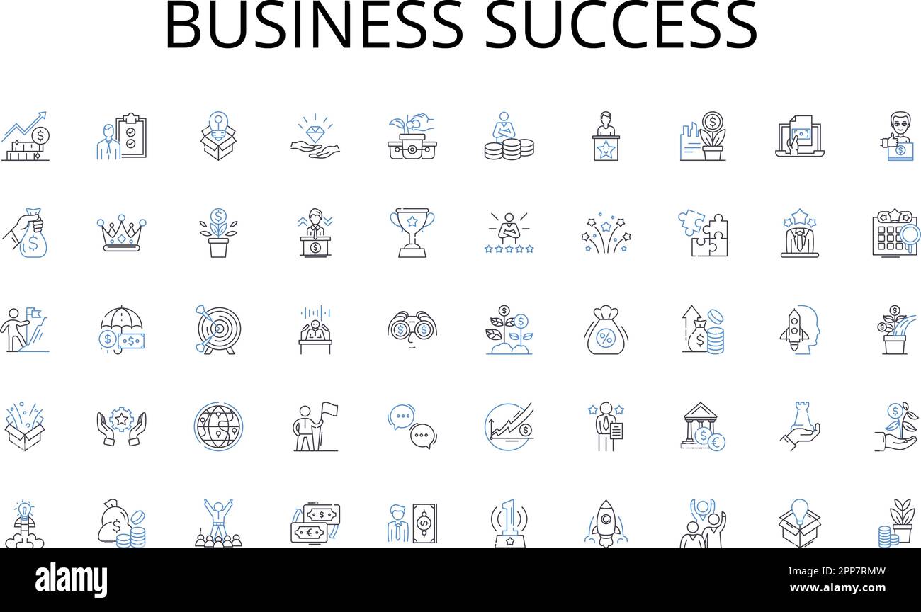 Business success line icons collection. Repairs, Maintenance ...