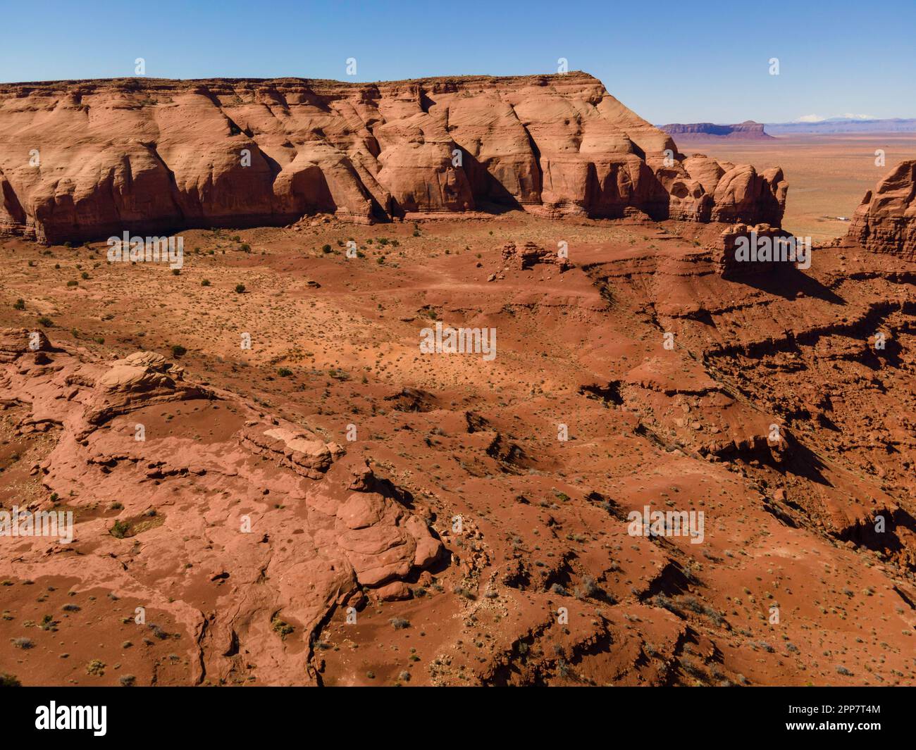 Aerial photoghraph of Oljato-Monument Valley, near Goulding's Trading ...