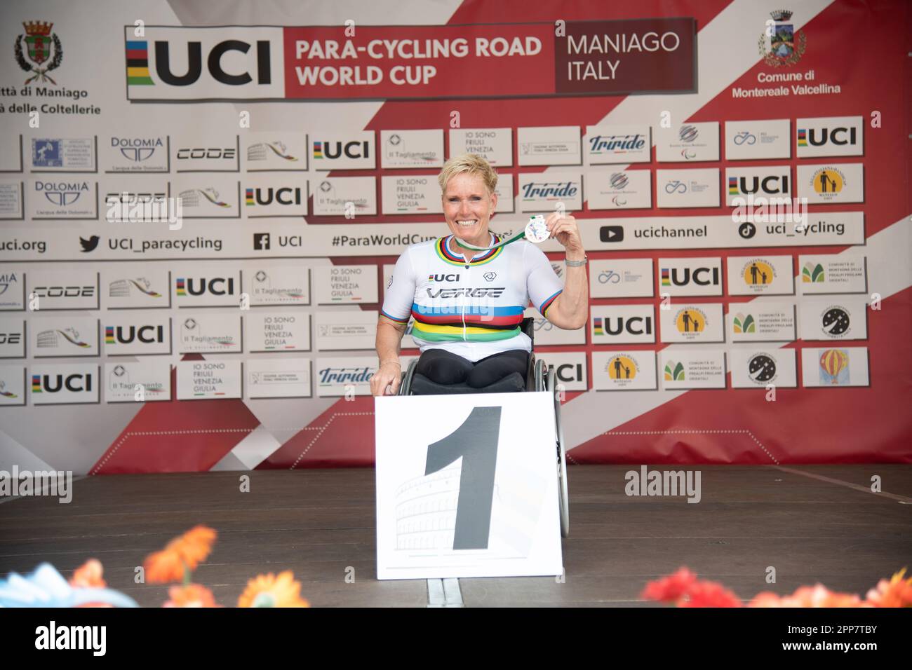 Maniago, Italy. 22nd Apr, 2023. Jennette Jansen of the Netherlands ...