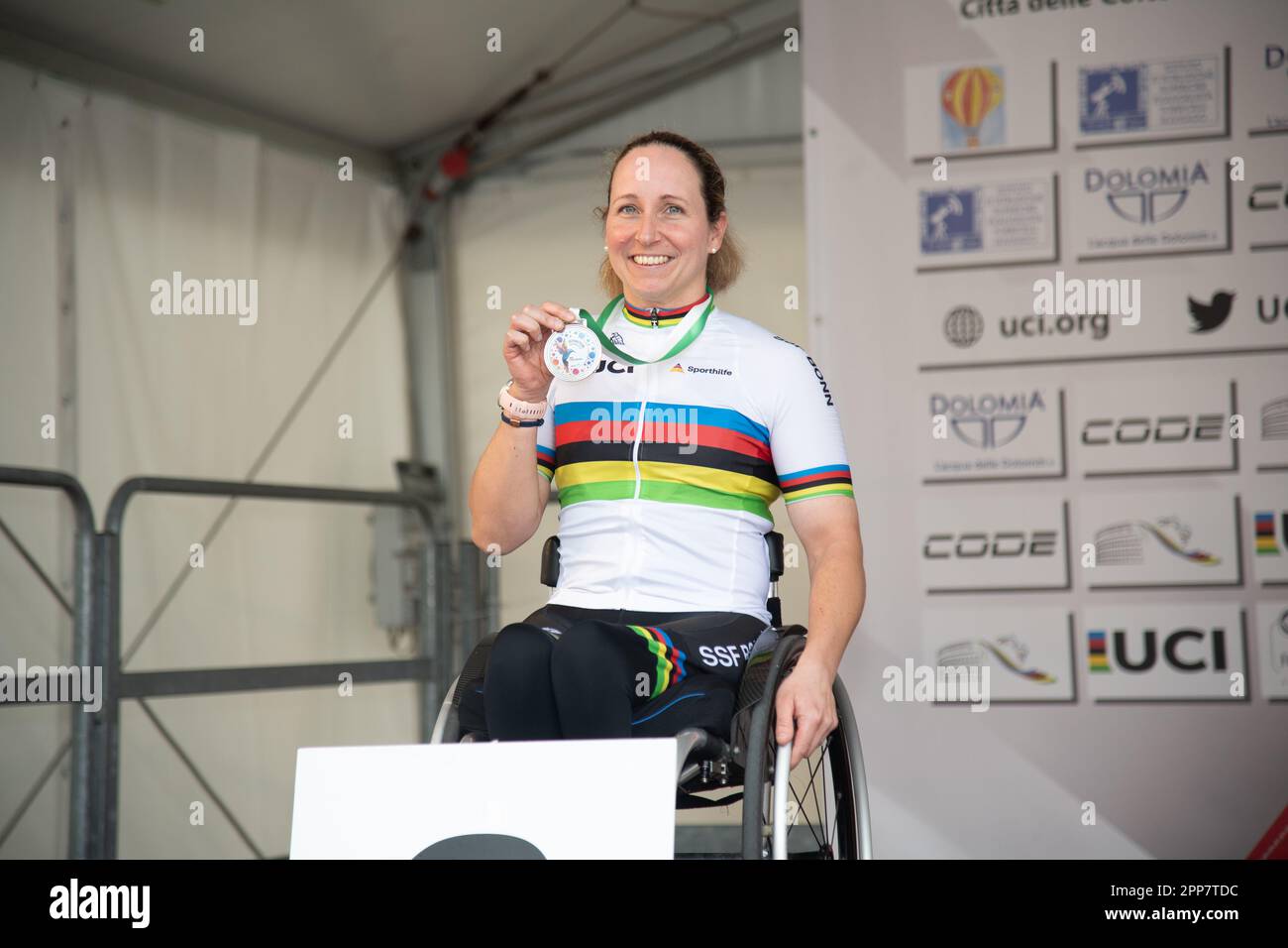 Maniago, Italy. 22nd Apr, 2023. Annika Zeyen of Germany, current world ...