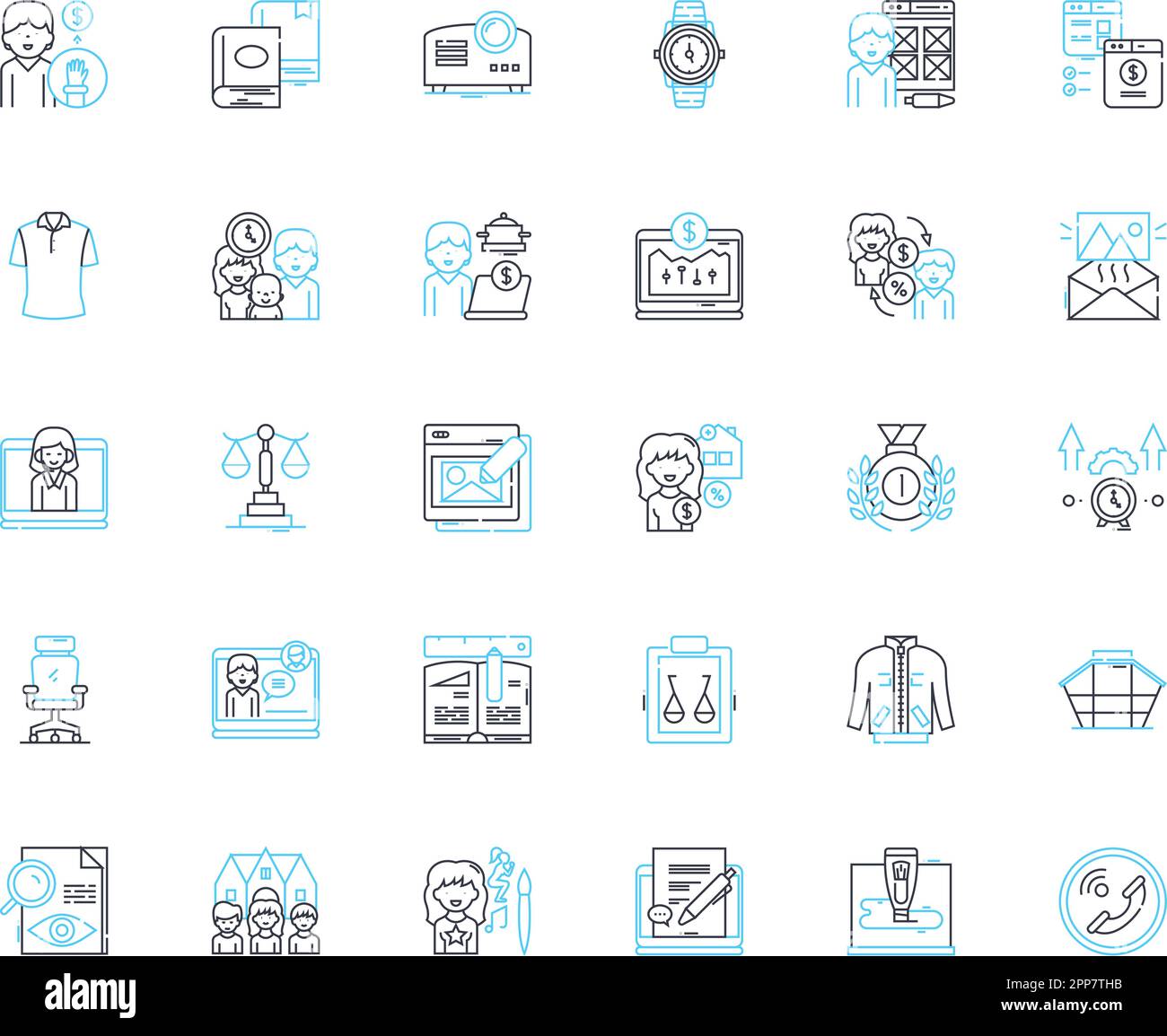 Business linear icons set. Profit, Revenue, Growth, Marketing, Branding ...