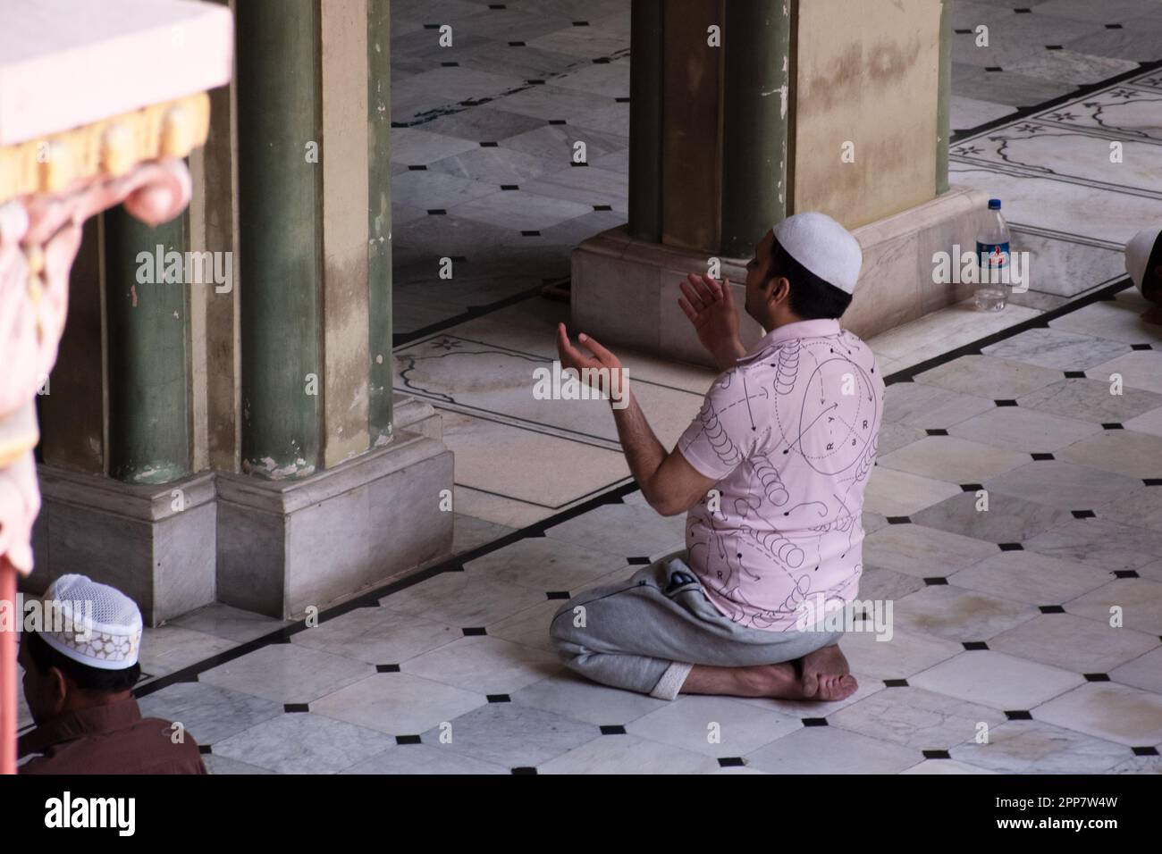 Kolkata, India. 22nd Apr, 2023. Eid al-Fitr Namaz and hugging on the ...