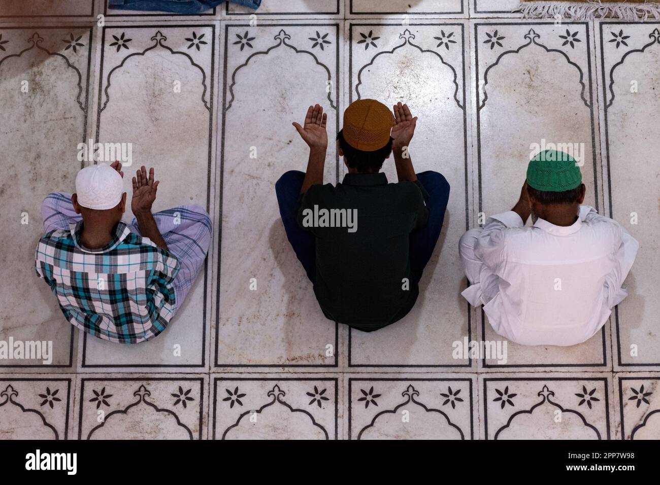 Kolkata, India. 22nd Apr, 2023. Eid al-Fitr Namaz and hugging on the ...
