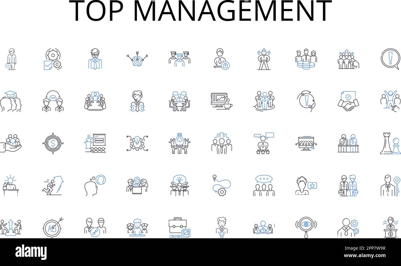 Top management line icons collection. Fortune, Prosperity, Riches ...