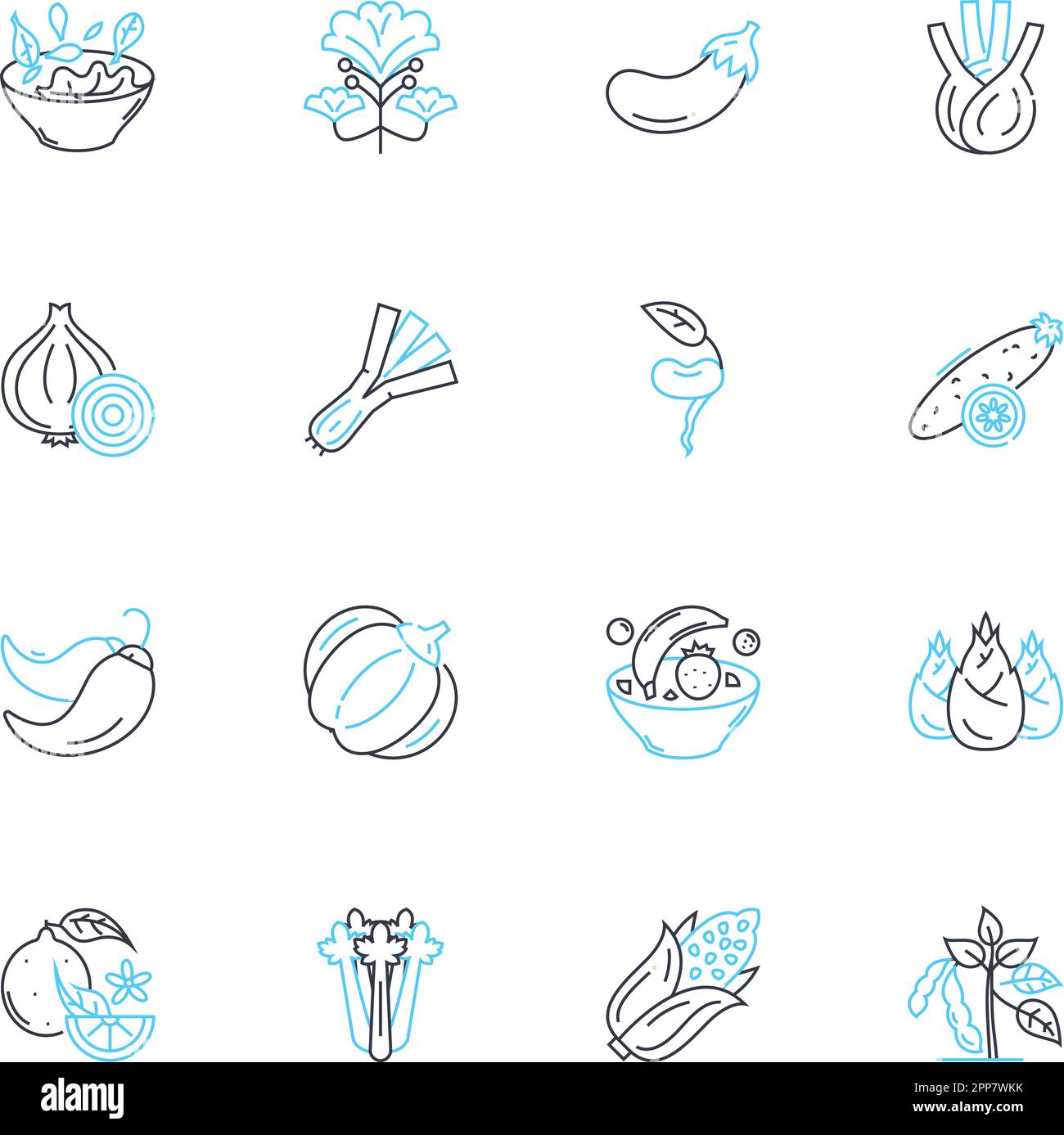 Farm fresh linear icons set. Organic, Locally-sourced, Sustainable ...