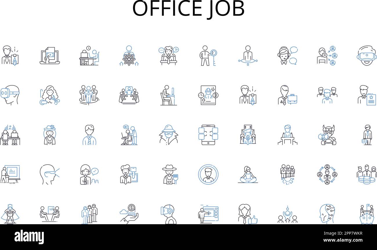 Office job line icons collection. User-friendly, Responsive, Dynamic ... Office job line icons collection. User-friendly, Responsive, Dynamic ...