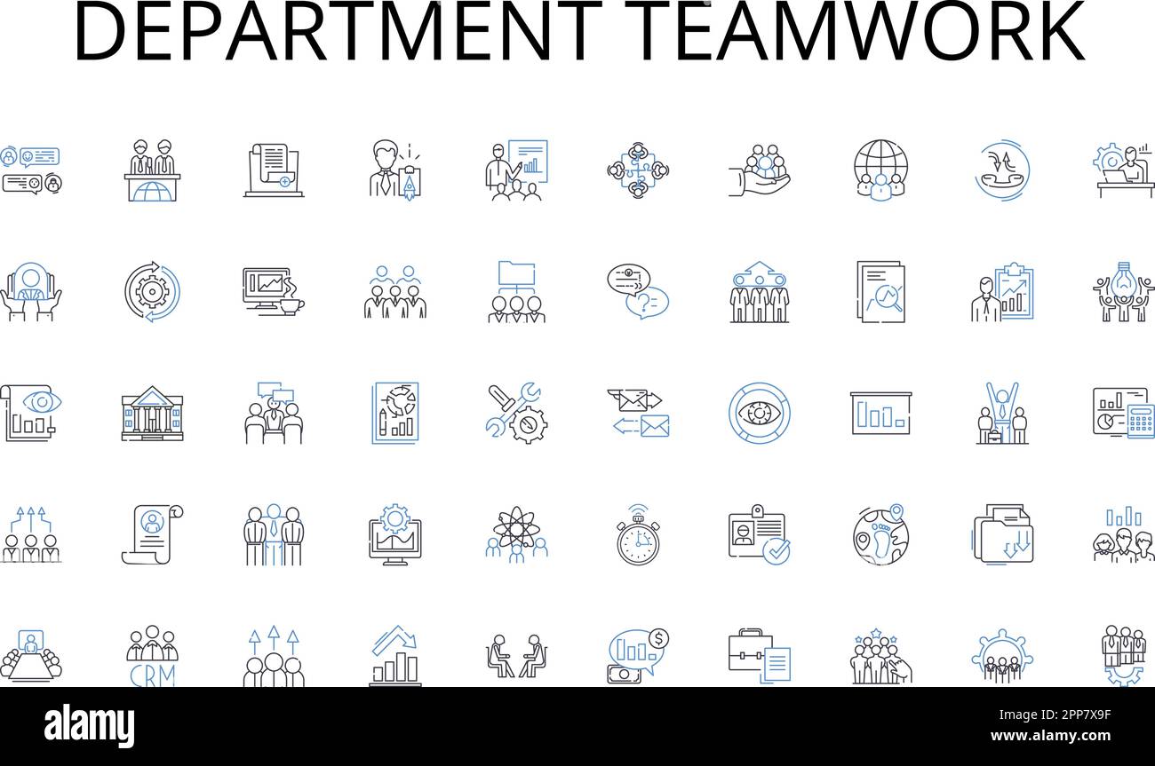 Department teamwork line icons collection. Responsive, User-friendly ...