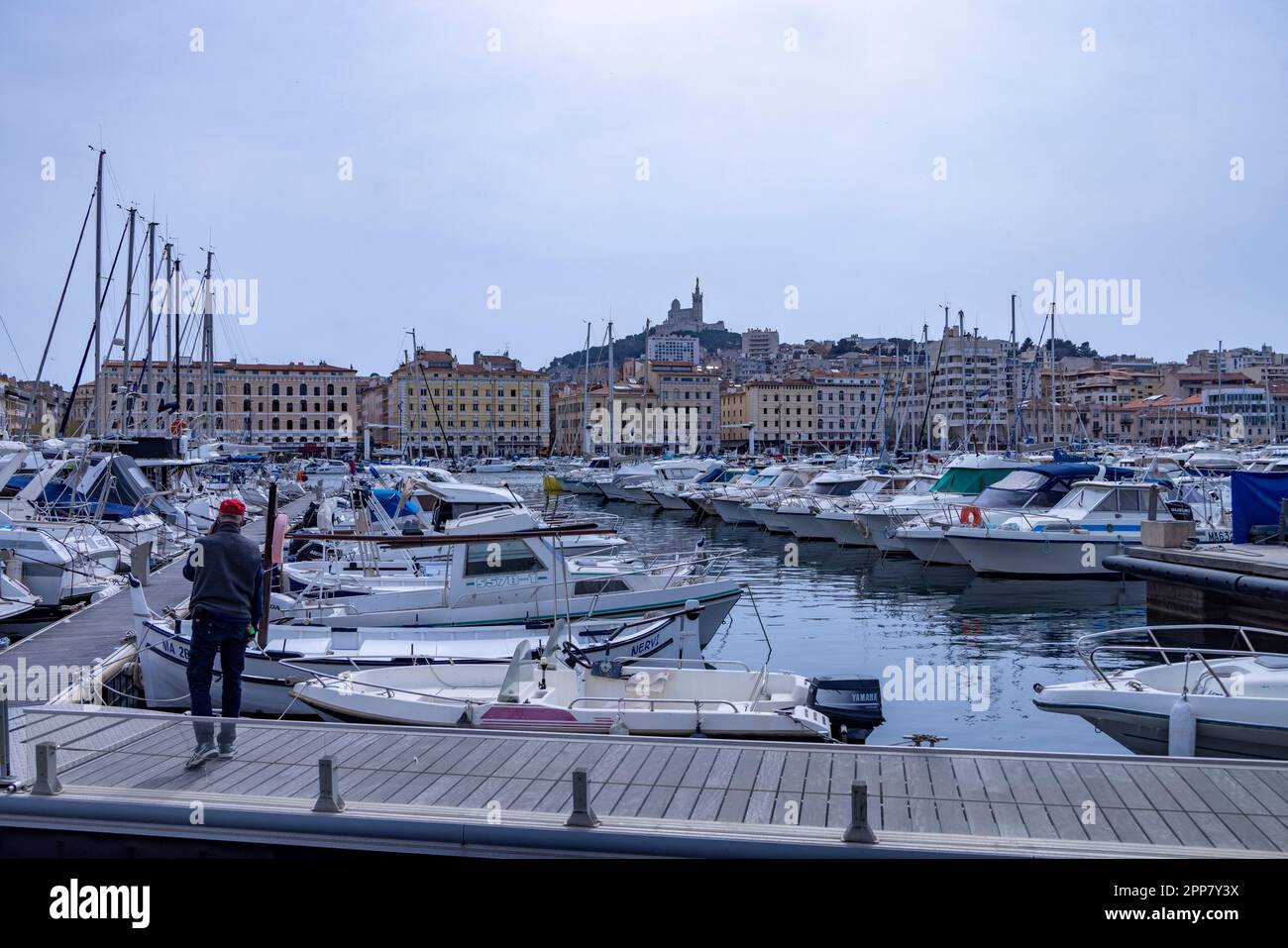 marina in the old port, Marseille, France Stock Photo - Alamy