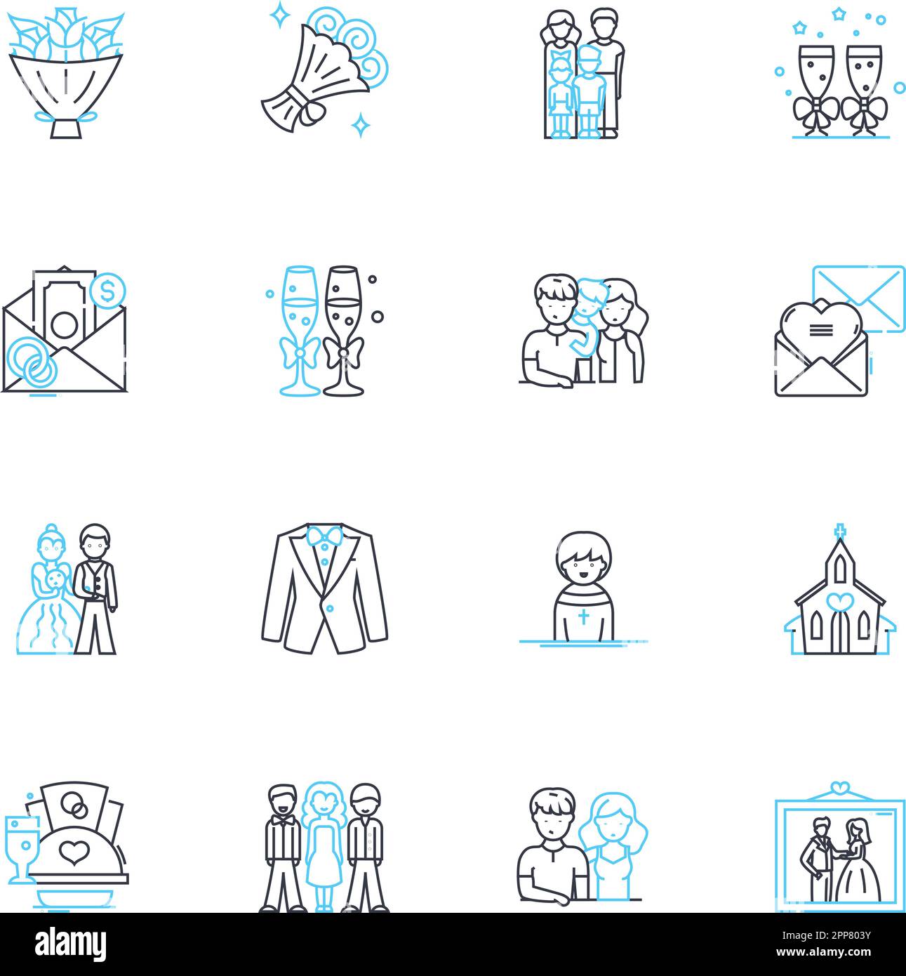 Partnership linear icons set. Alliances, Collaboration, Commitment ...
