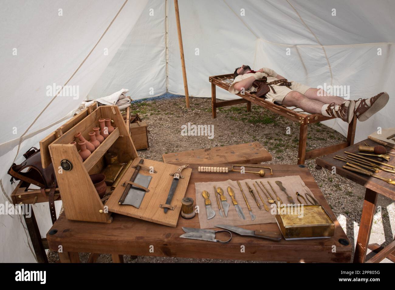 Ancient Rome soldier seen in a medical tent. Figures from all over the ...