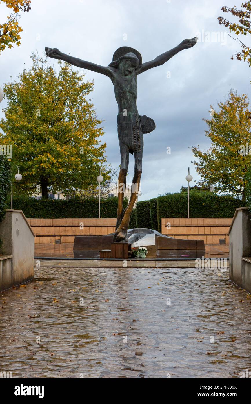 The statue of the Risen Christ in Medjugorje, Bosnia and Herzegovina ...