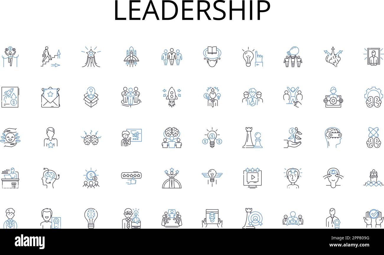 Leadership line icons collection. Kaizen, Continuous improvement ...