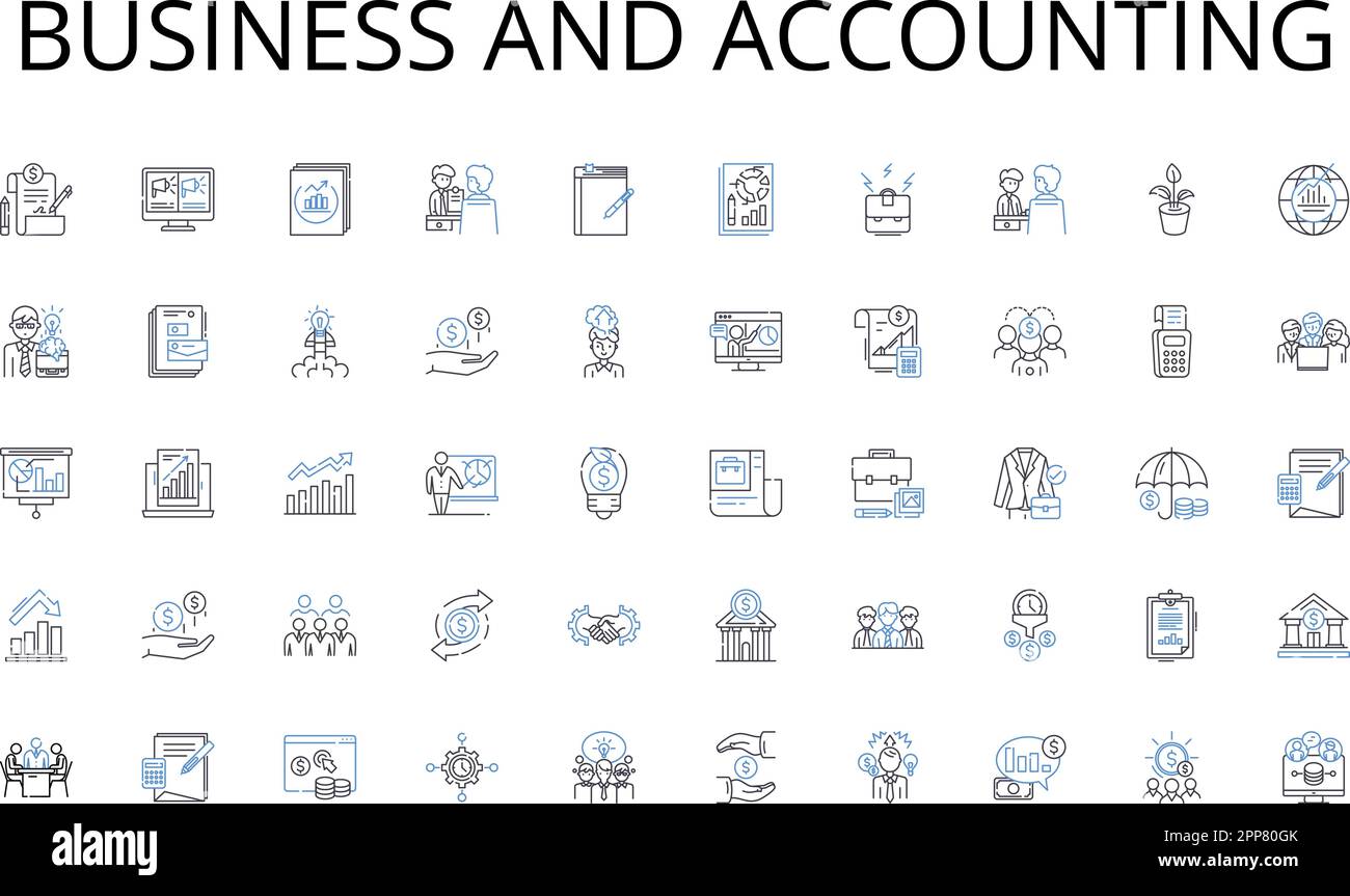 Business and accounting line icons collection. Time, Grace, Covenant ...