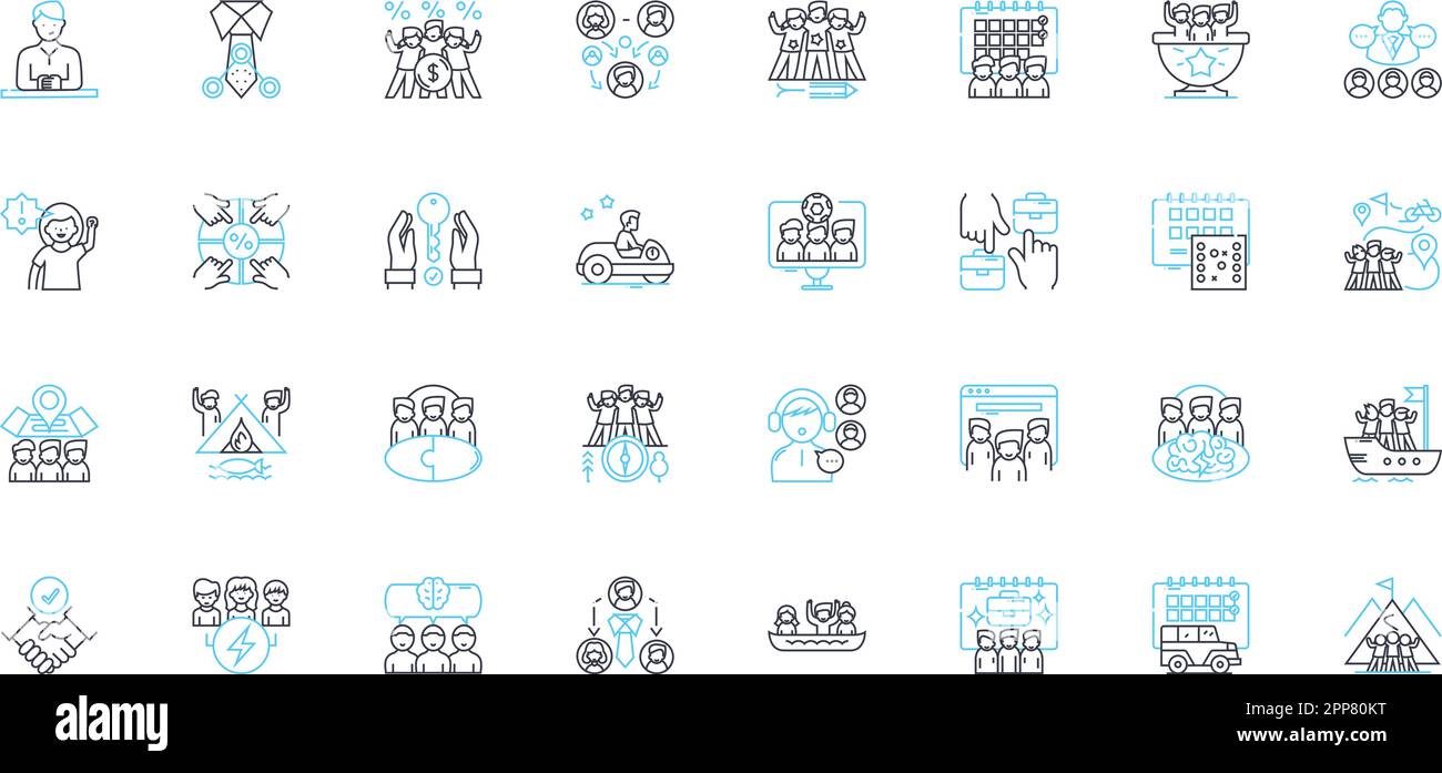 Innovation and creativity linear icons set. Ingenuity, Imagination ...