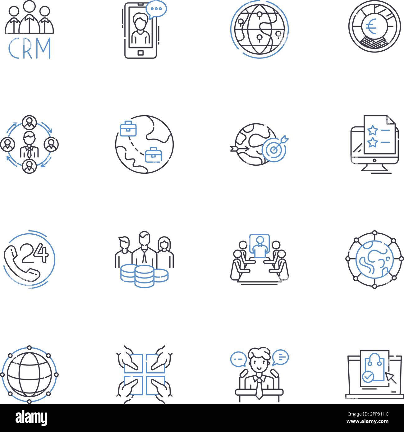Cross-cultural enterprise line icons collection. Diversity ... Cross-cultural enterprise line icons collection. Diversity ...