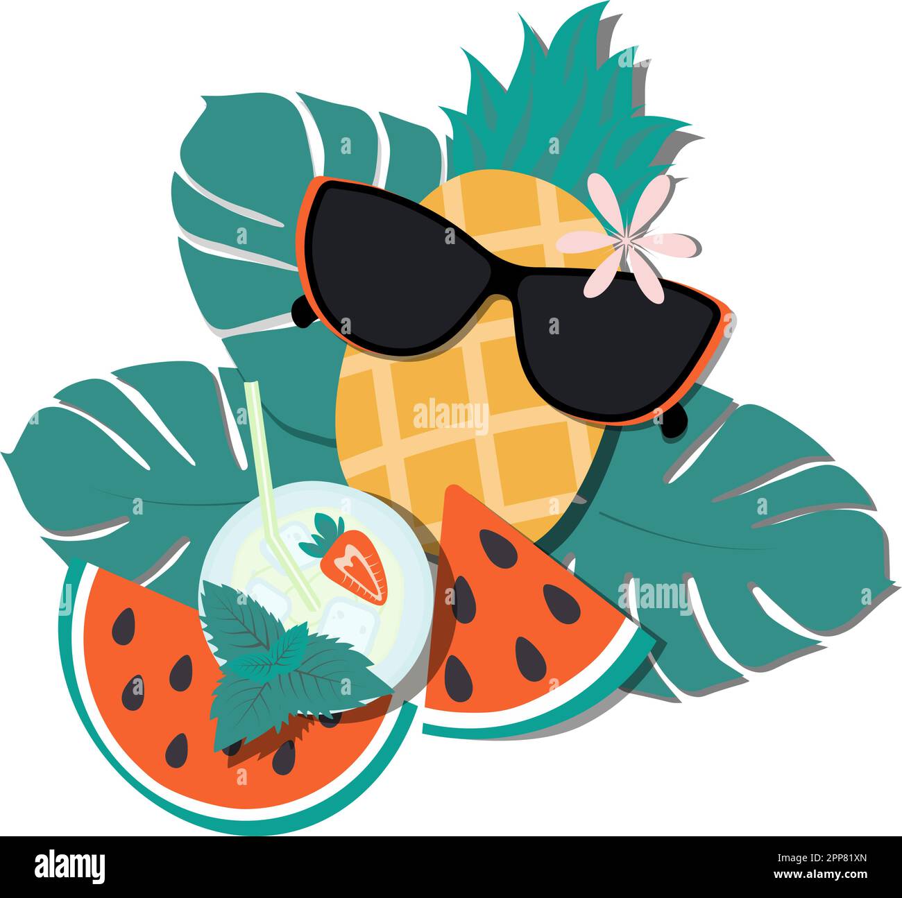Watermelon mojito Stock Vector Images - Alamy