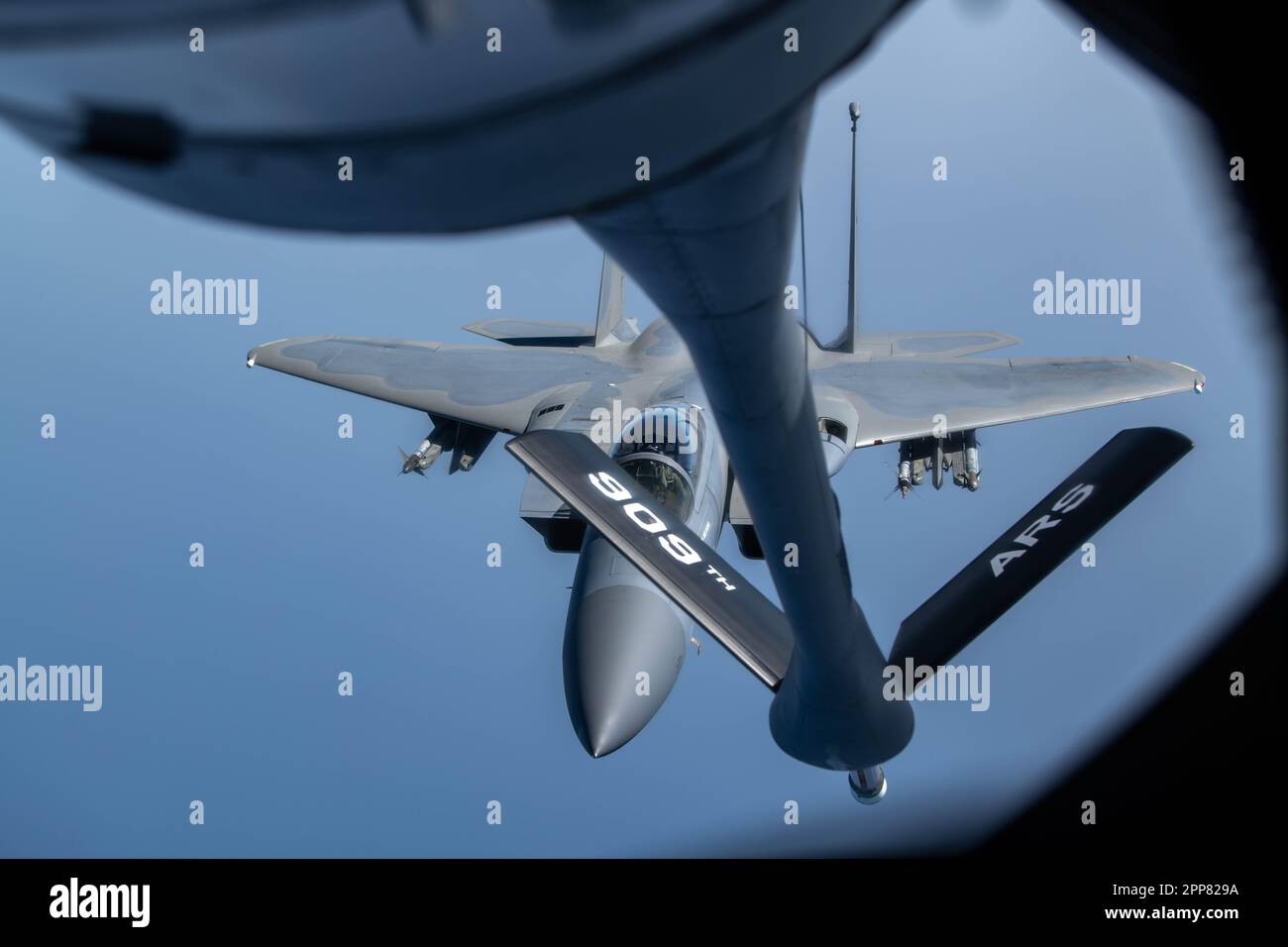 U.S. Air Force Brig. Gen. David Eaglin, 18th Wing commander, positions ...