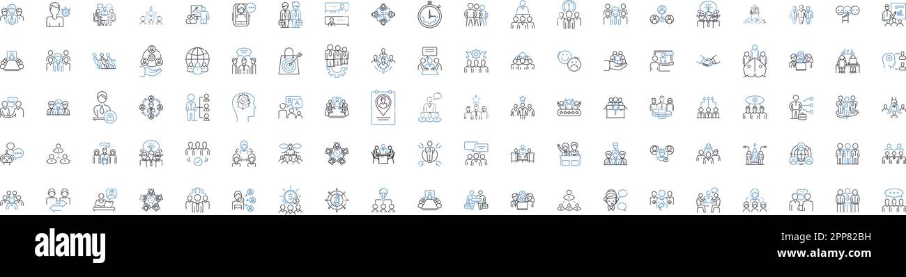 Business partners line icons collection. Collaboration, Trust, Loyalty ...