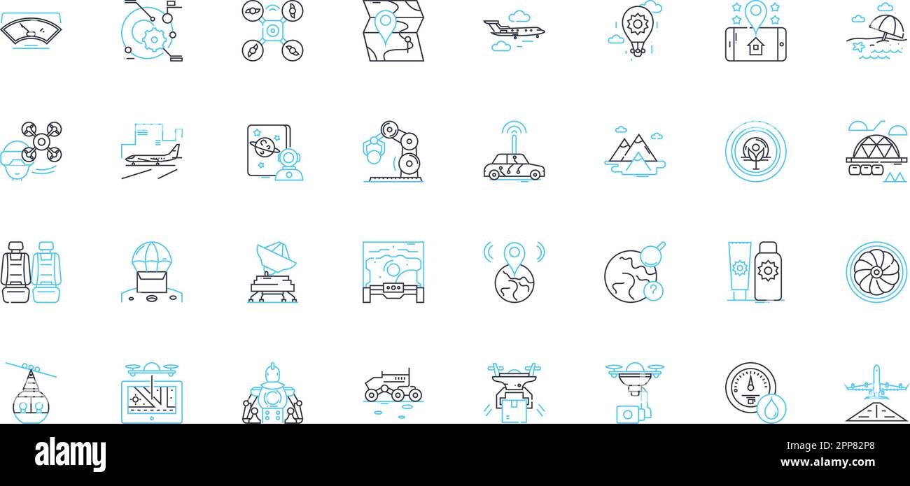 Package delivery linear icons set. Express, Courier, Delivery, Tracking, Logistics, Dispatch ...
