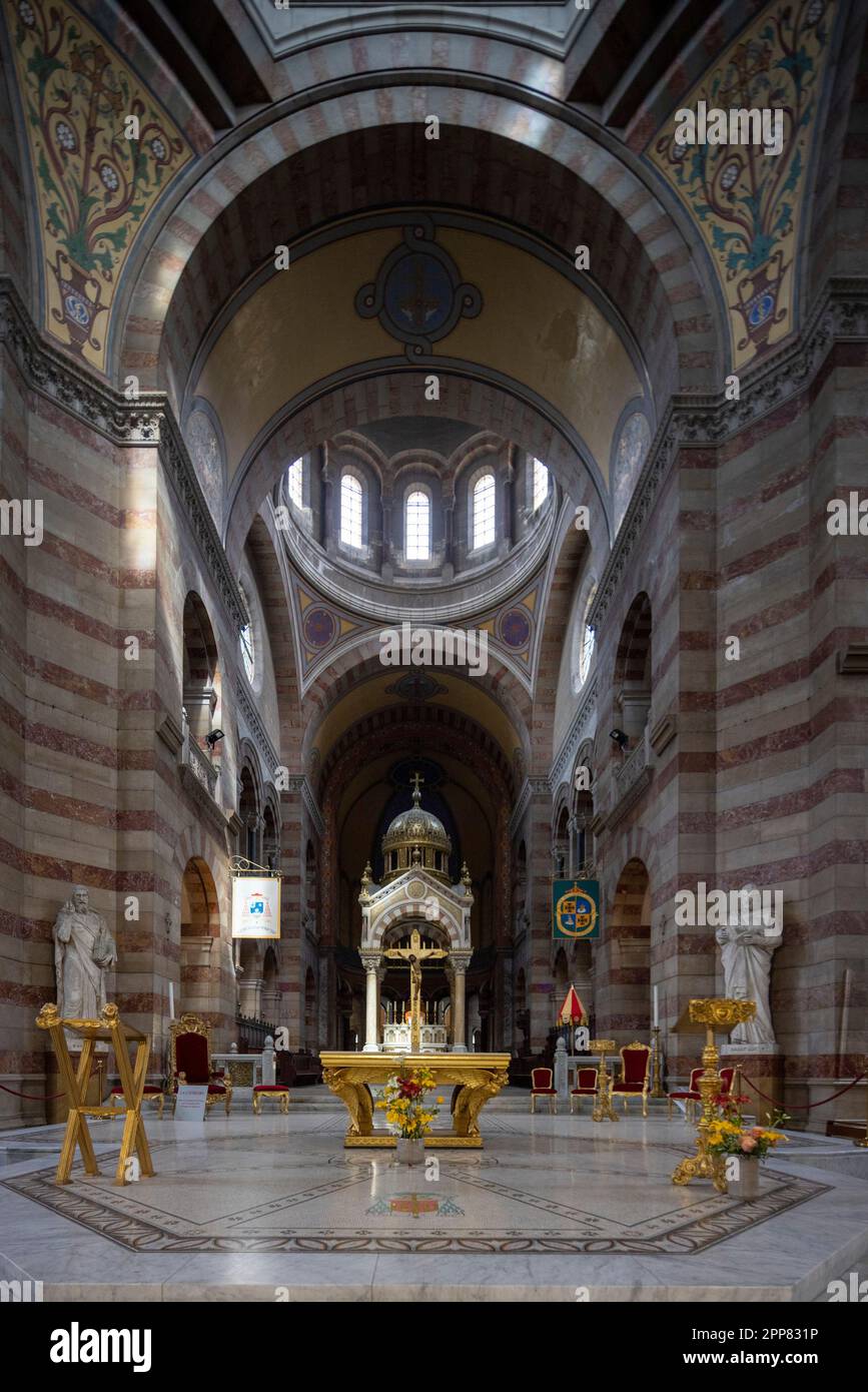 Marseille cathedral inside hi-res stock photography and images - Alamy