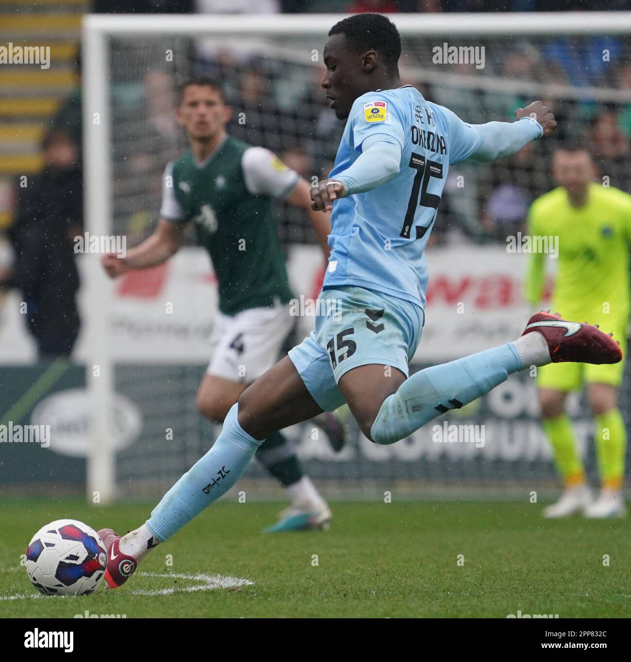 PLYMOUTH, ENGLAND - APRIL 22: Cambridge's Jubril Okedina during the Sky ...