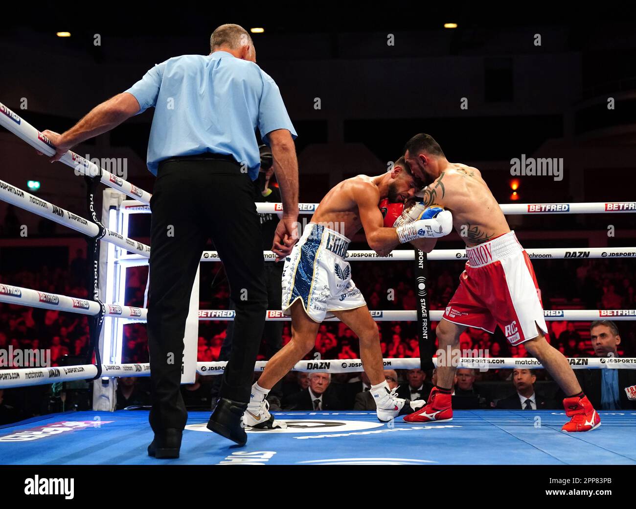 Joe Cordina (centre) and Shavkatdzhon Rakhimov (right) in the IBF World ...
