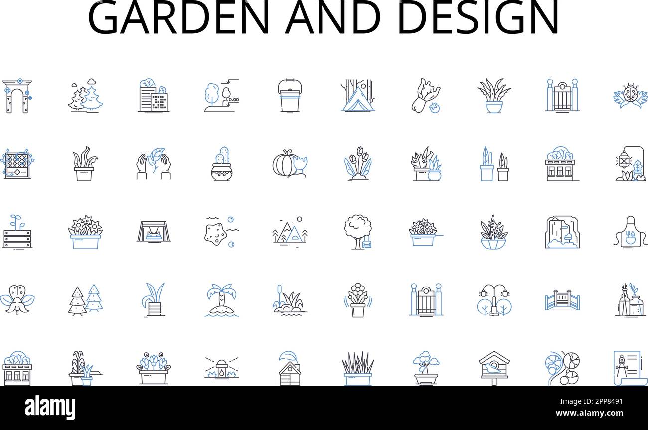 Garden and design line icons collection. Efficiency, Automation ...