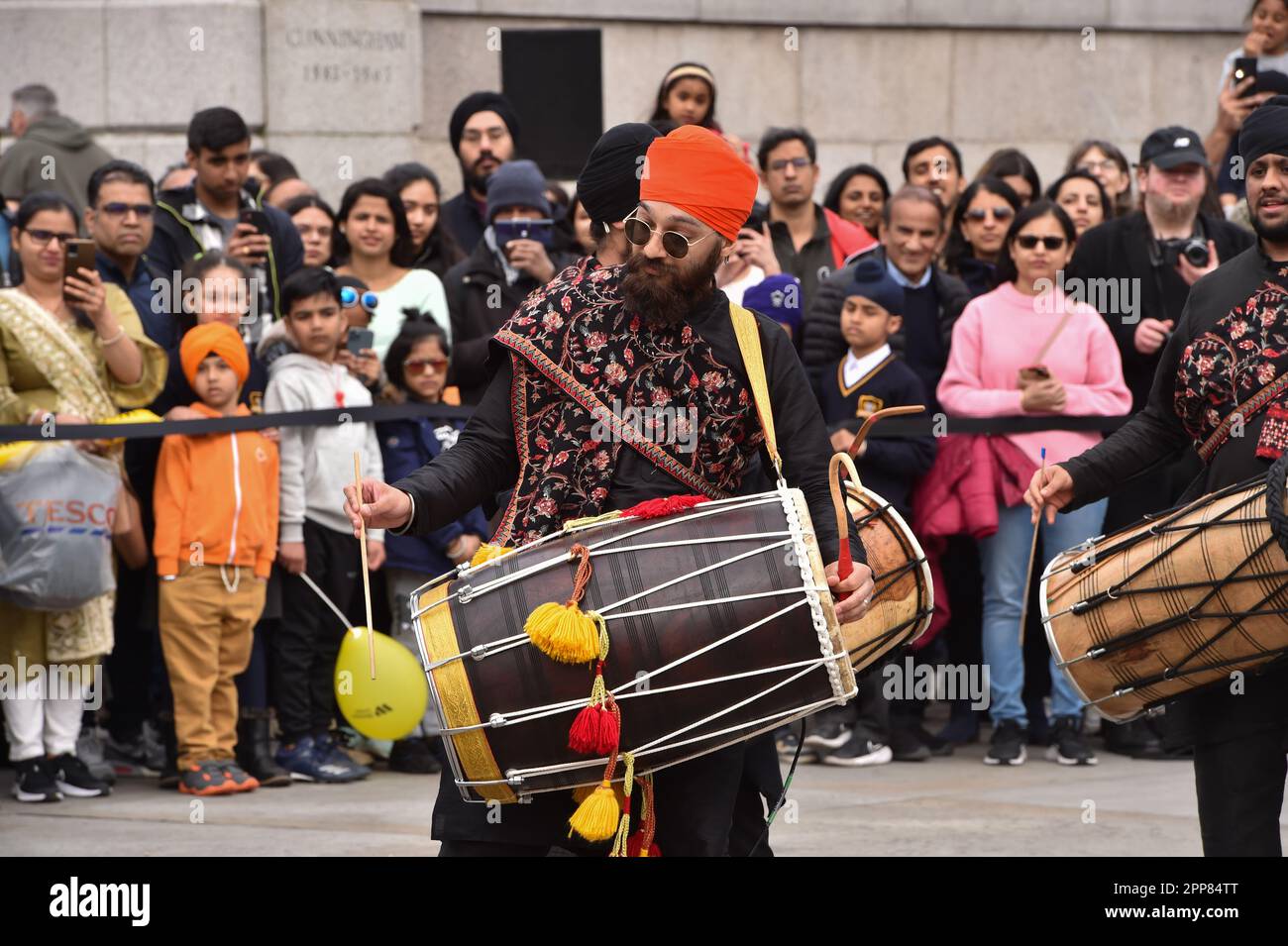 London, England, UK. 22nd Apr, 2023. Sikhs celebrate the Vaisakhi ...