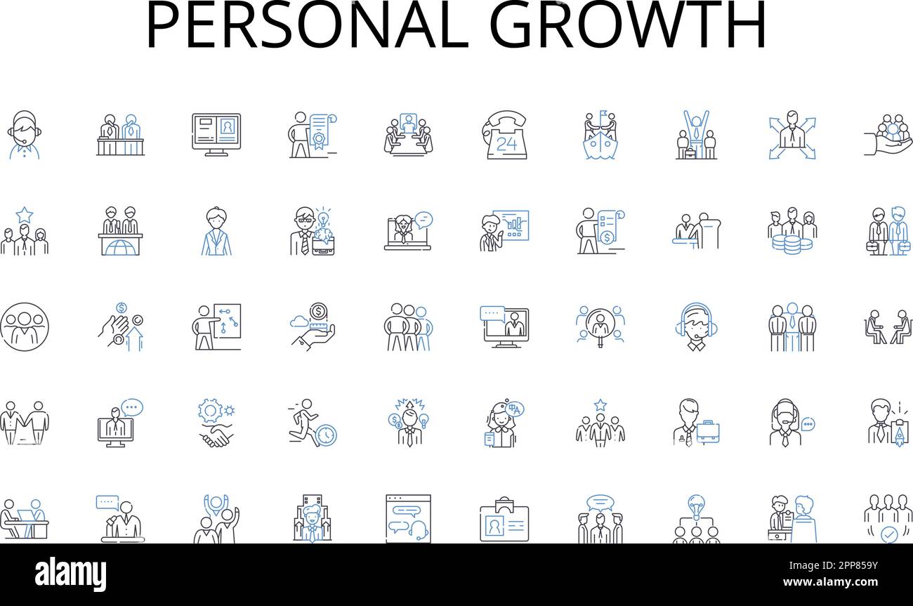Personal growth line icons collection. Fitness, Exercise, Health ...