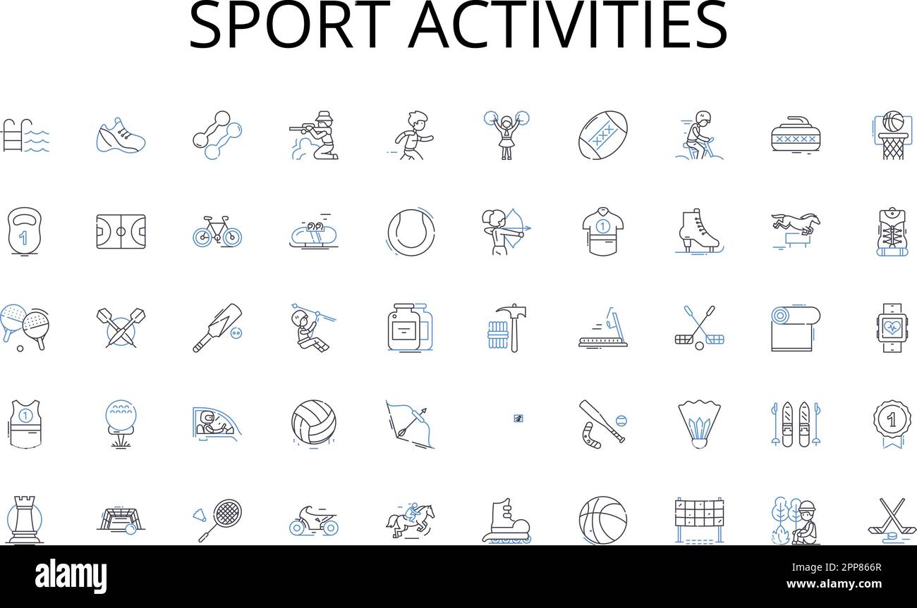 Sport activities line icons collection. Faith, Belief, Trust ...