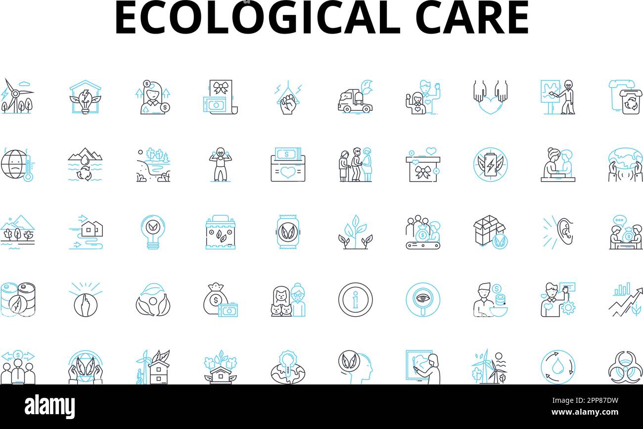 Ecological care linear icons set. Biodiversity, Conservation ...