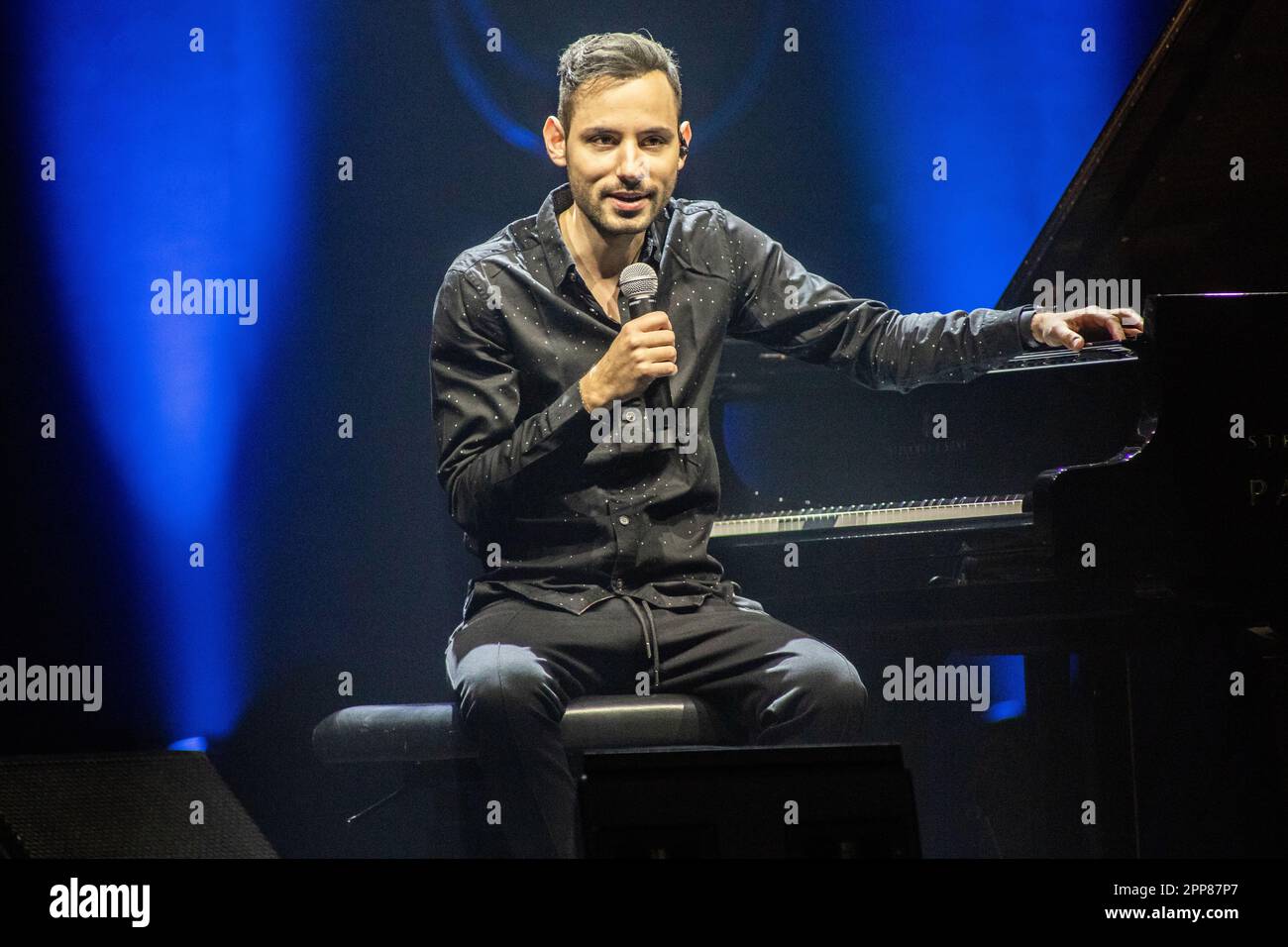 Milan Italy. 22 April 2023. The Hungarian pianist and composer PETER ...