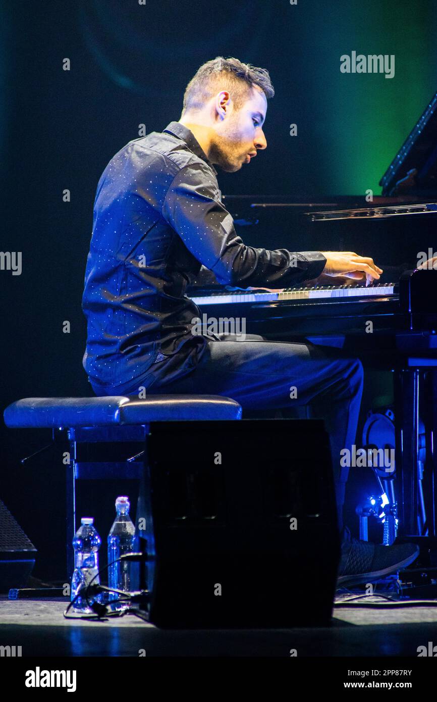Milan Italy. 22 April 2023. The Hungarian pianist and composer PETER ...