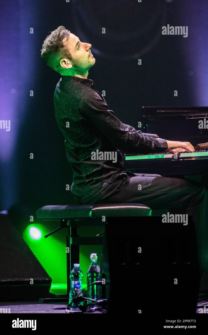 Milan Italy. 22 April 2023. The Hungarian pianist and composer PETER ...