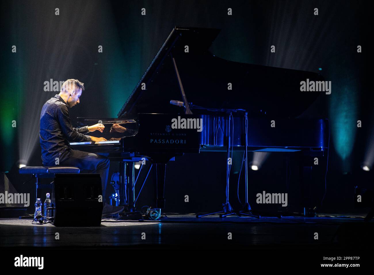 Milan Italy. 22 April 2023. The Hungarian pianist and composer PETER ...