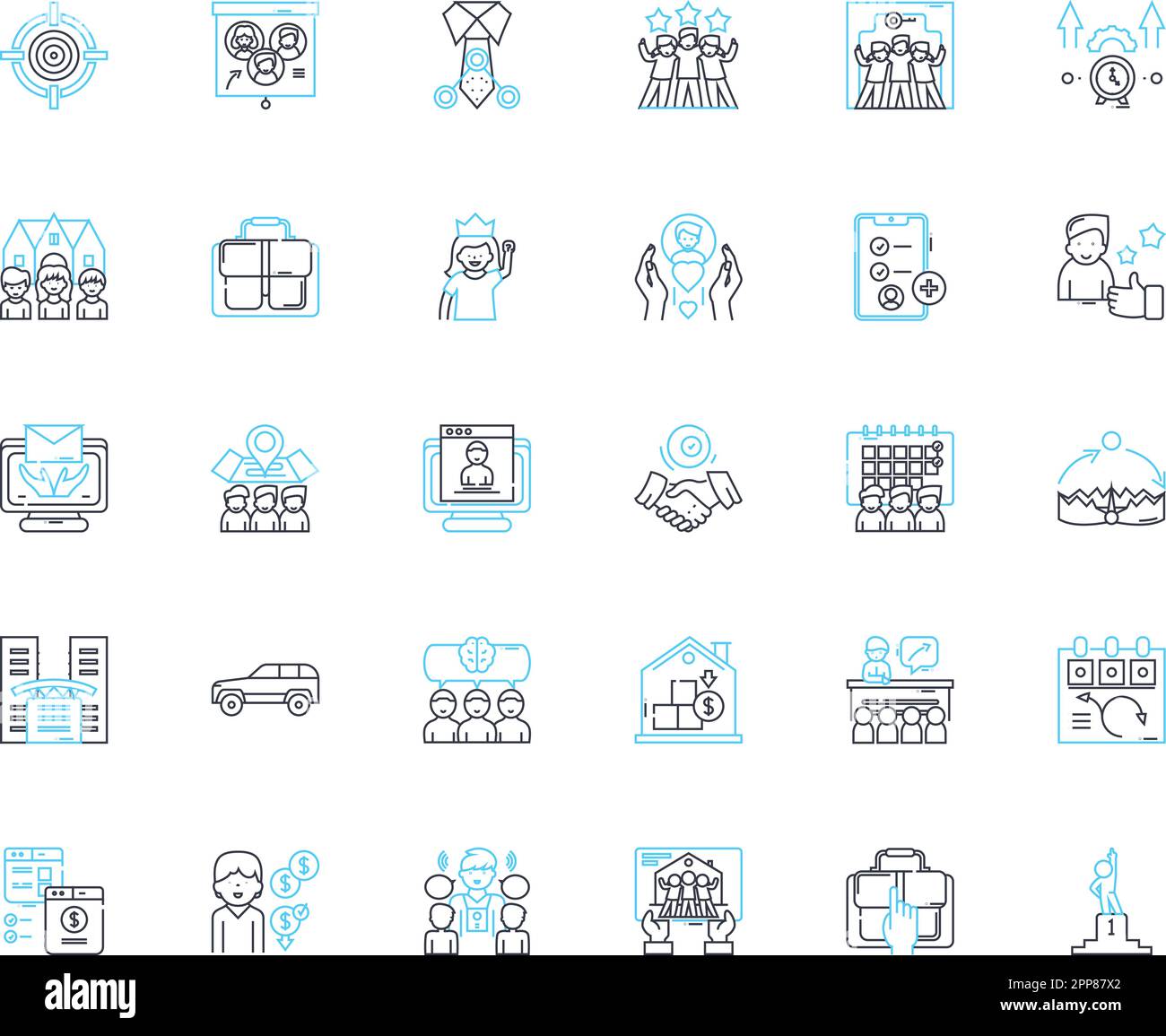 Executive roles linear icons set. Leadership, Decision-making ... Executive roles linear icons set. Leadership, Decision-making ...
