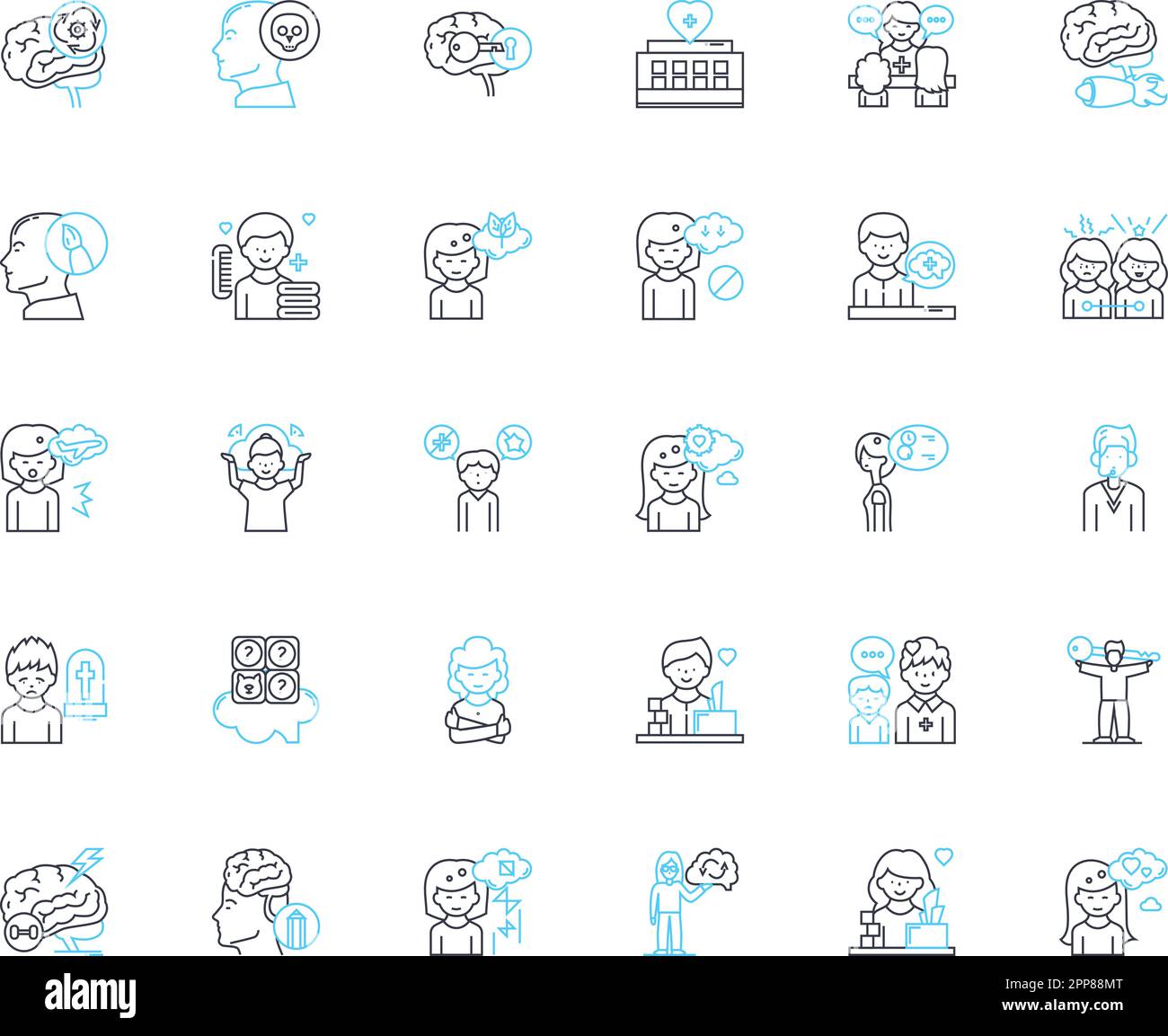 Gratitude and appreciation linear icons set. Tthankful, Appreciative ...