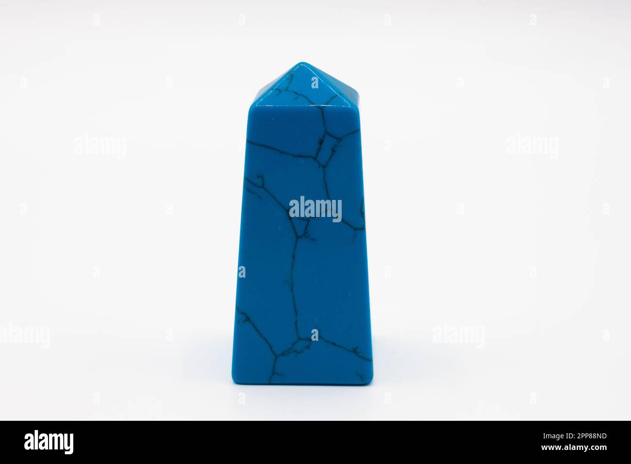 Blue howlite mineral on white background Stock Photo - Alamy