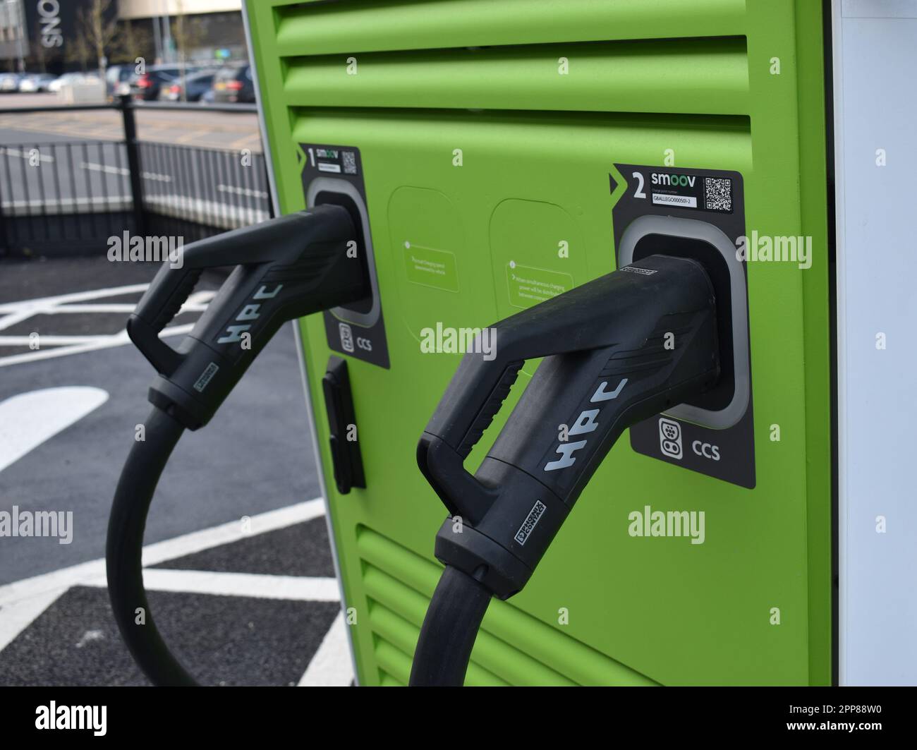 Charger at Sign at the Allego fast-charging hub A5 at Stadium MK ...