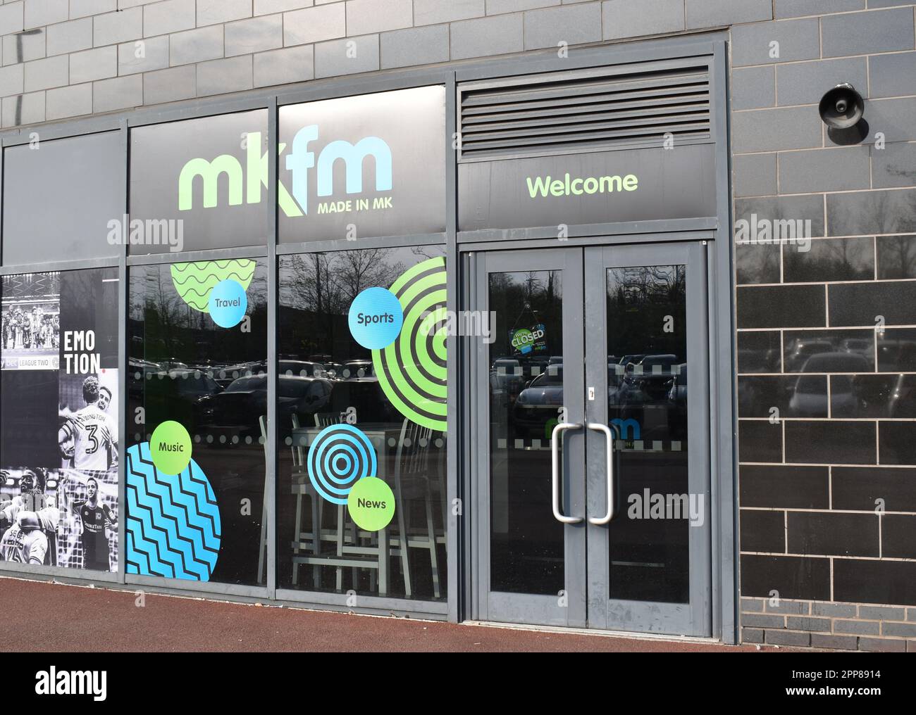 The office of local radio station MKFM at Stadium MK Stock Photo - Alamy