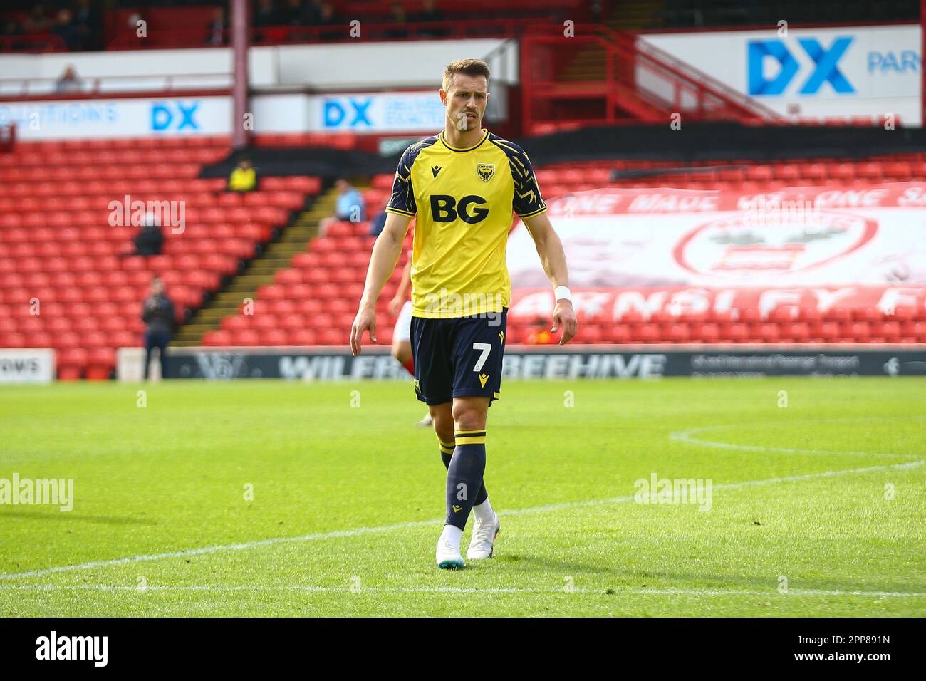 Oakwell Stadium, Barnsley, England - 22nd April 2023 Billy Bodin (7) of ...