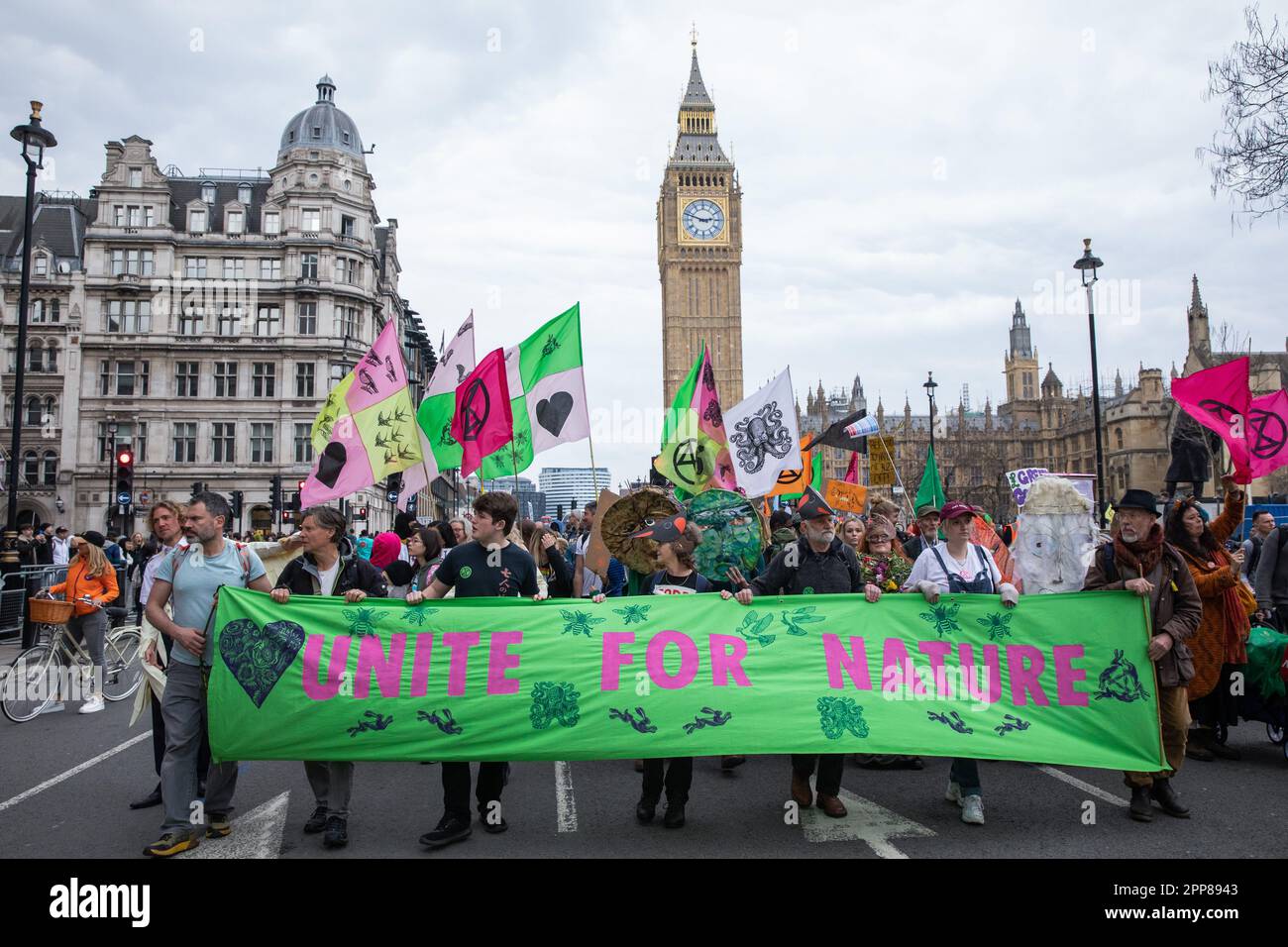 London, UK. 22nd April, 2023. Tens of thousands of climate activists ...