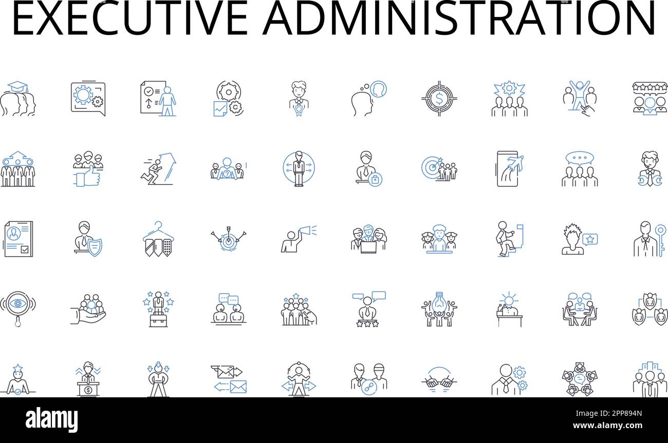 Executive administration line icons collection. Conclave, Boardroom ...