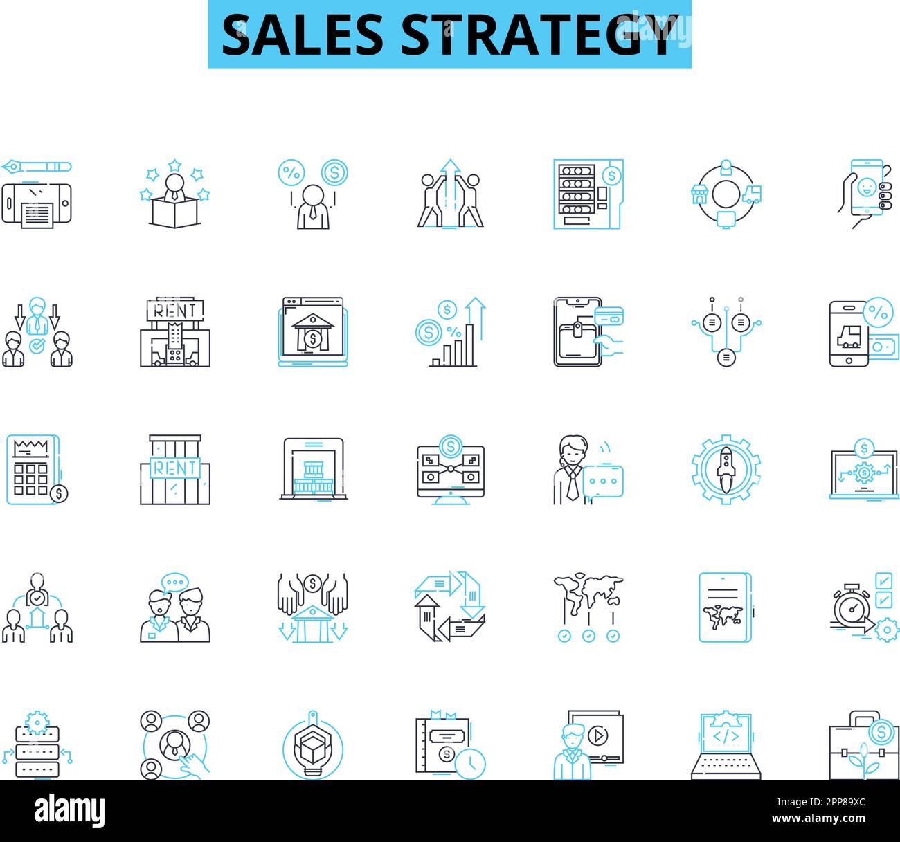 Sales techniques vector vectors hi-res stock photography and images - Alamy