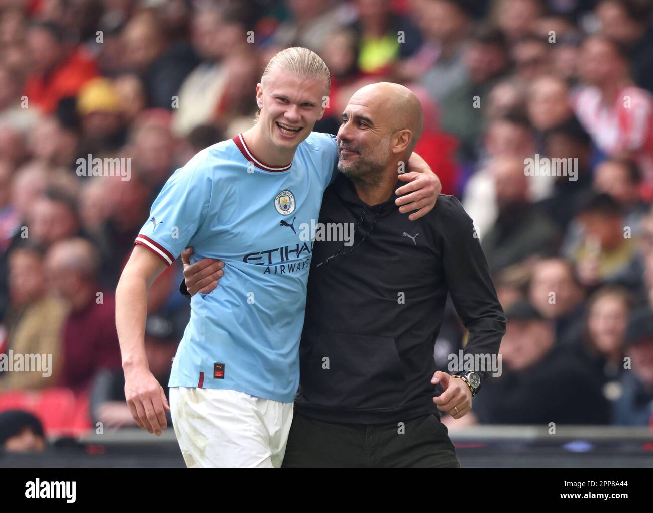 Erling haaland and pep guardiola hi-res stock photography and images ...