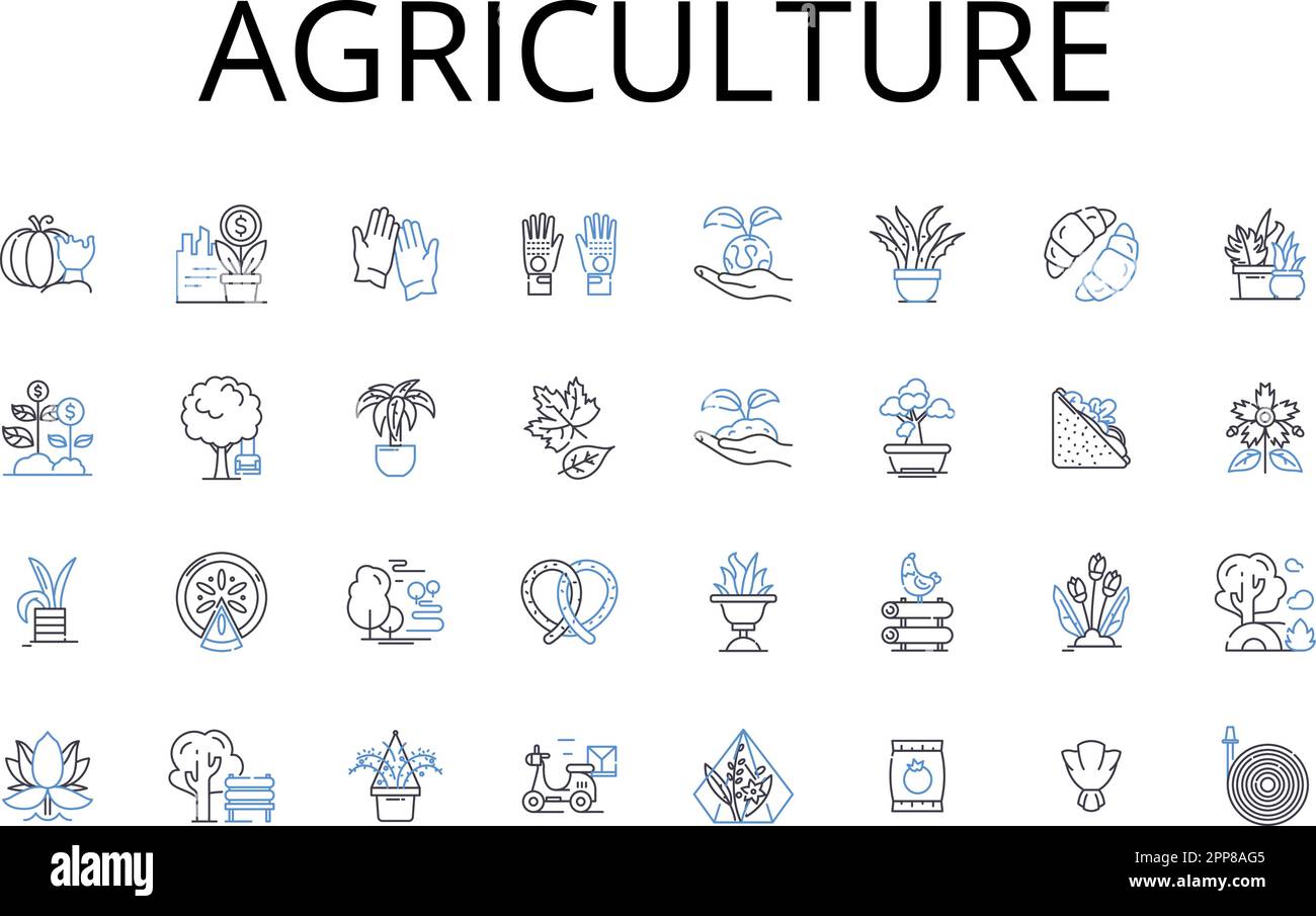 Agriculture line icons collection. Farming, Cultivation, Horticulture ...