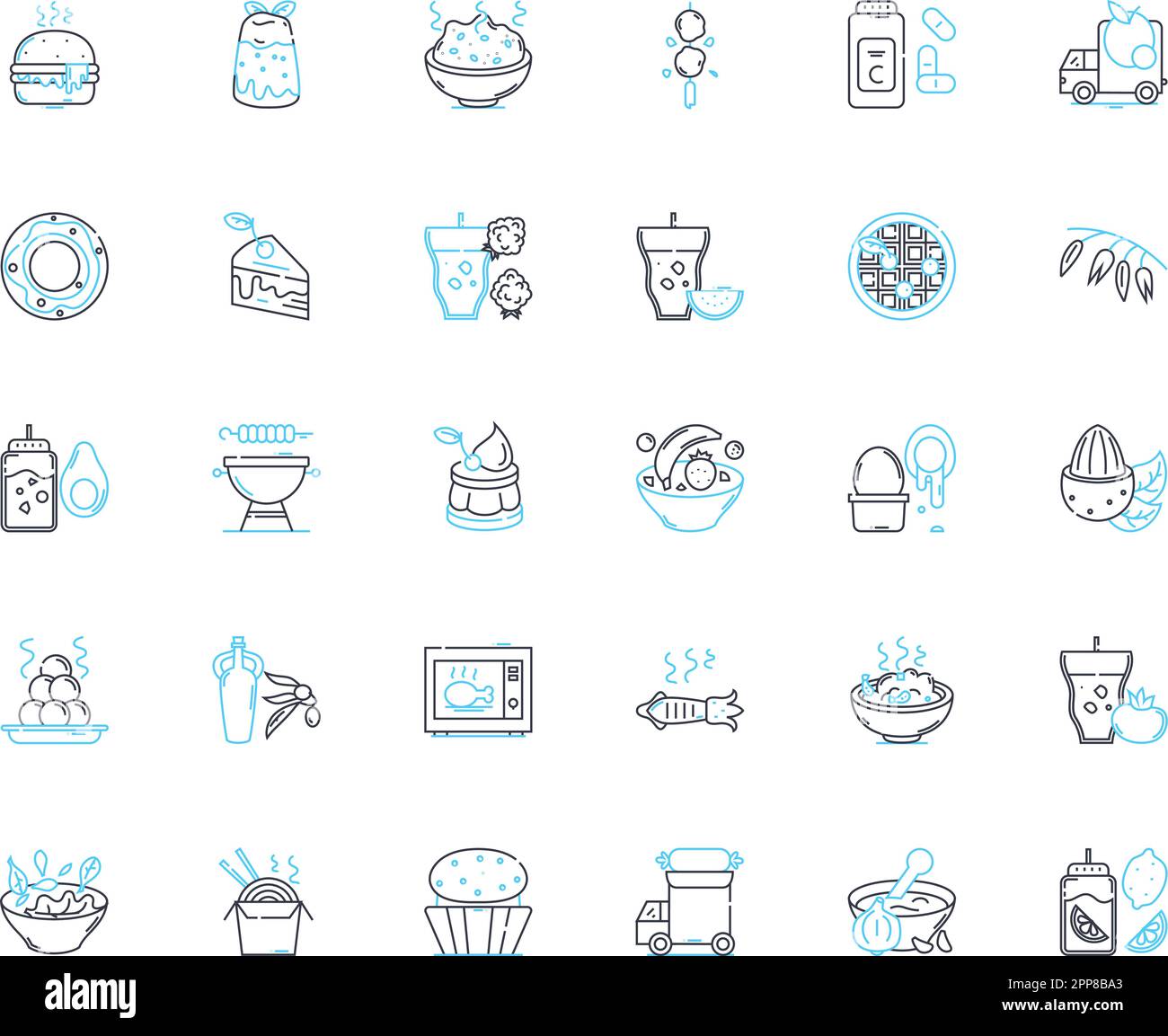Well being linear icons set. Health, Wellness, Happiness, Meditation ...