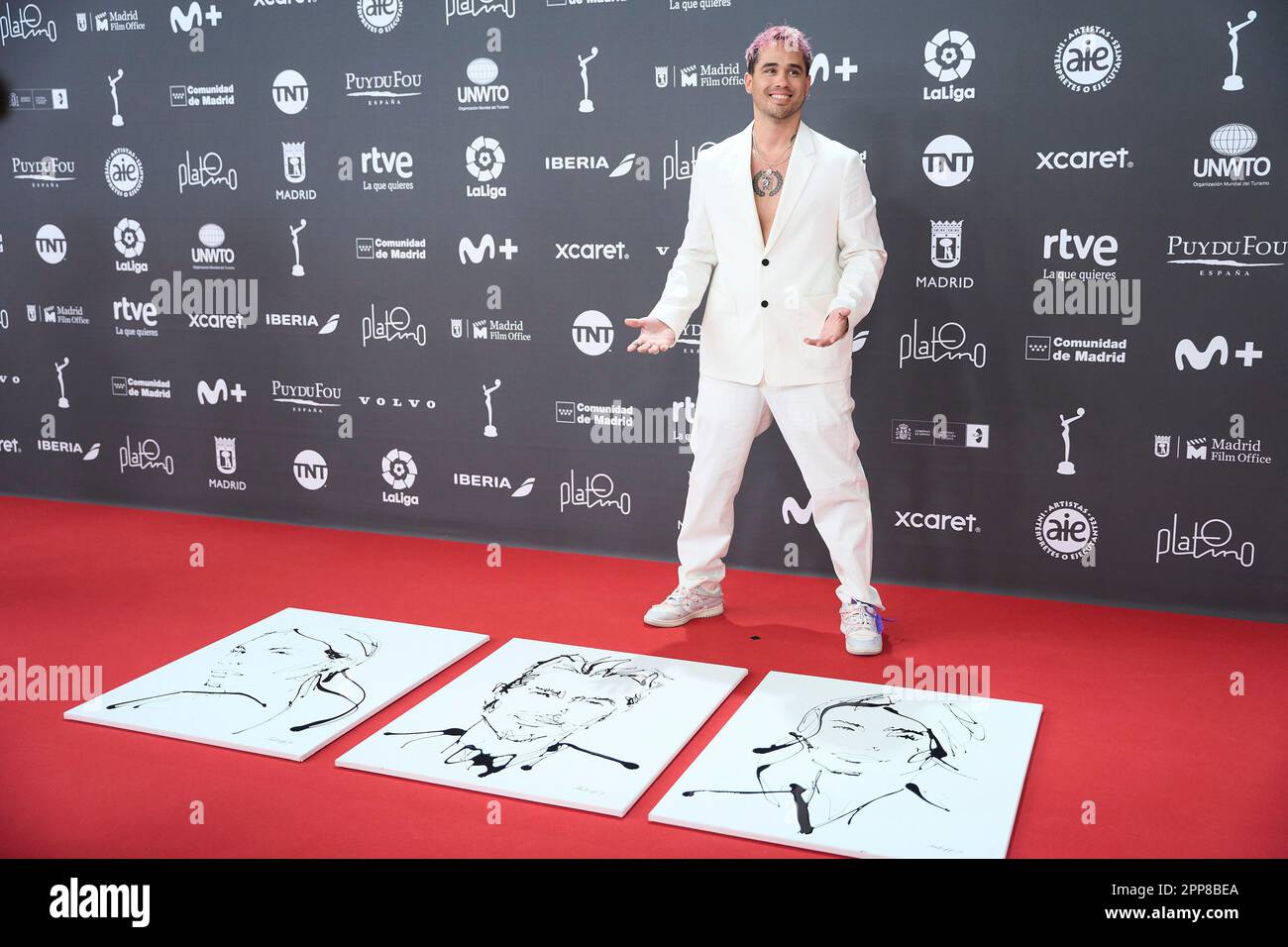 Madrid. Spain. 20230422, Mr. Dripping, Mark Ríos attends 10th Platino Awards for Ibero-American ...