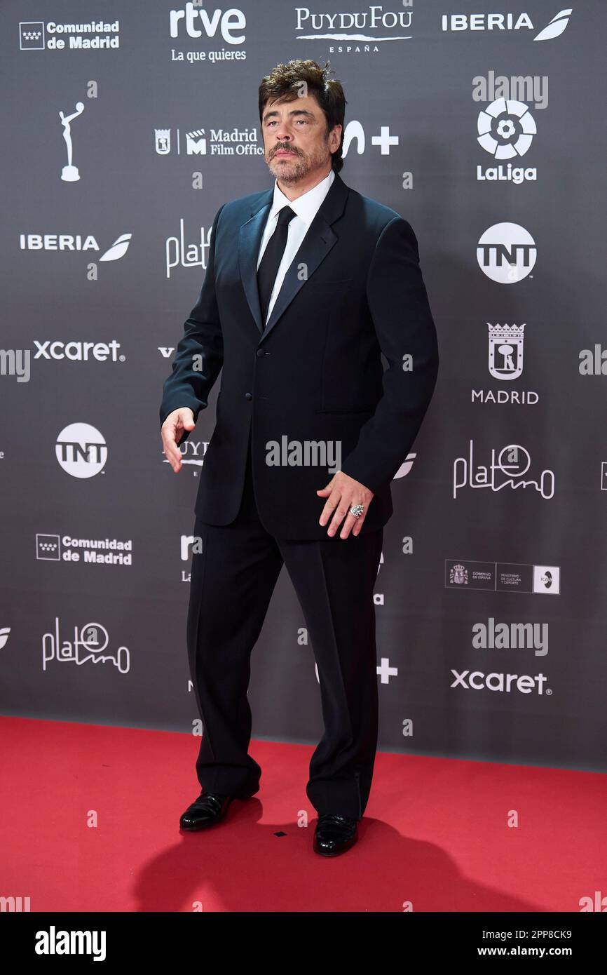 Madrid. Spain. 20230422, Benicio del Toro attends 10th Platino Awards ...