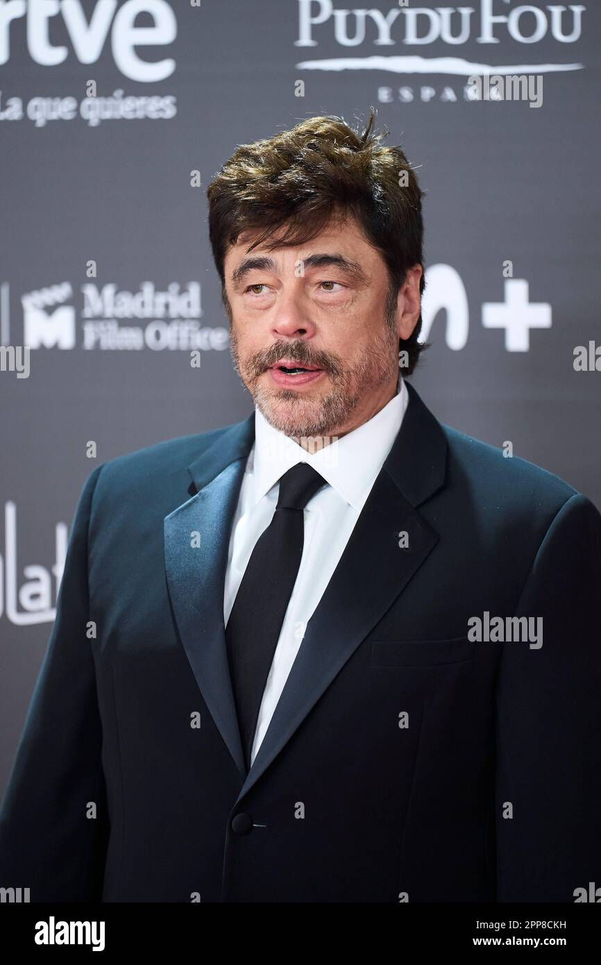 Madrid. Spain. 20230422, Benicio del Toro attends 10th Platino Awards ...